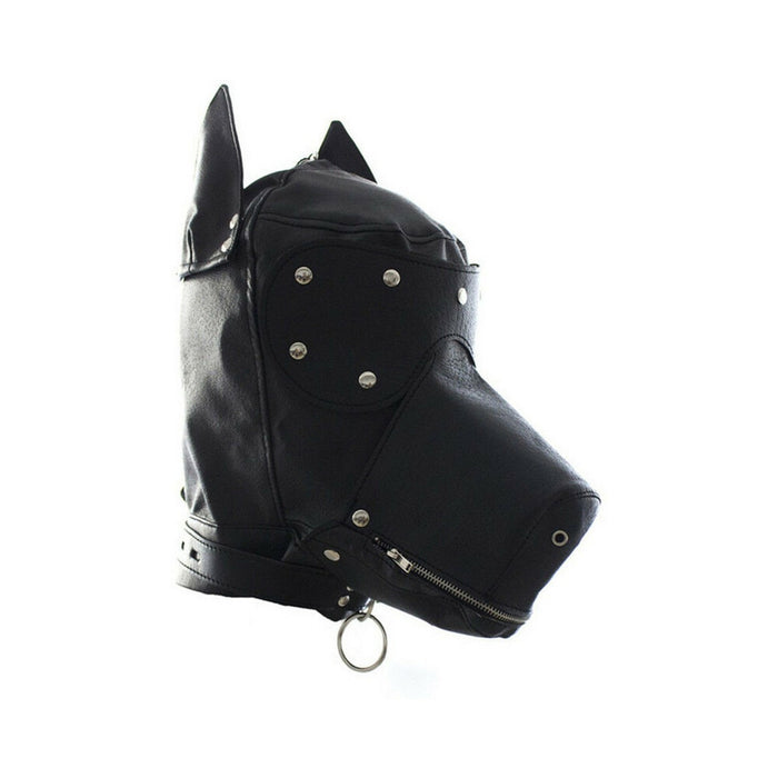 Locking Lace-Up Faux Leather Dog Hood Mask – SlightlySinful2.com